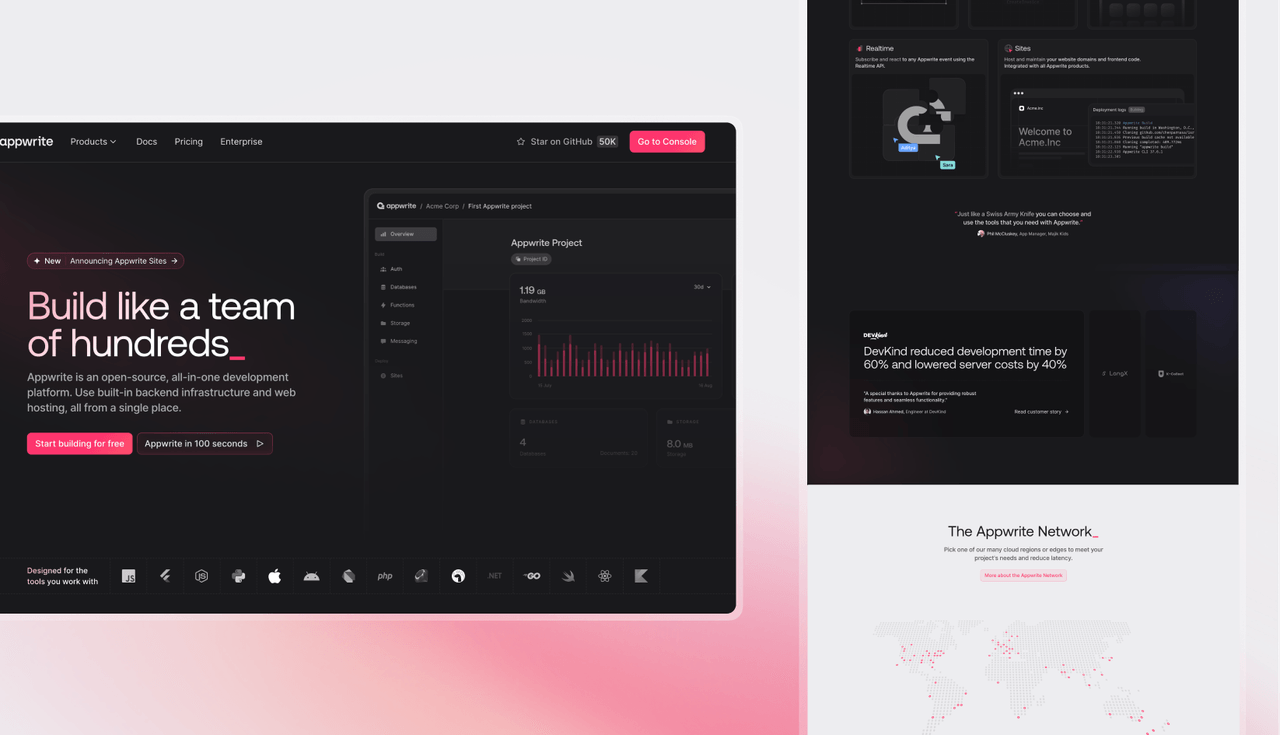 Redesigning our homepage to reflect Appwrite’s new positioning - Appwrite