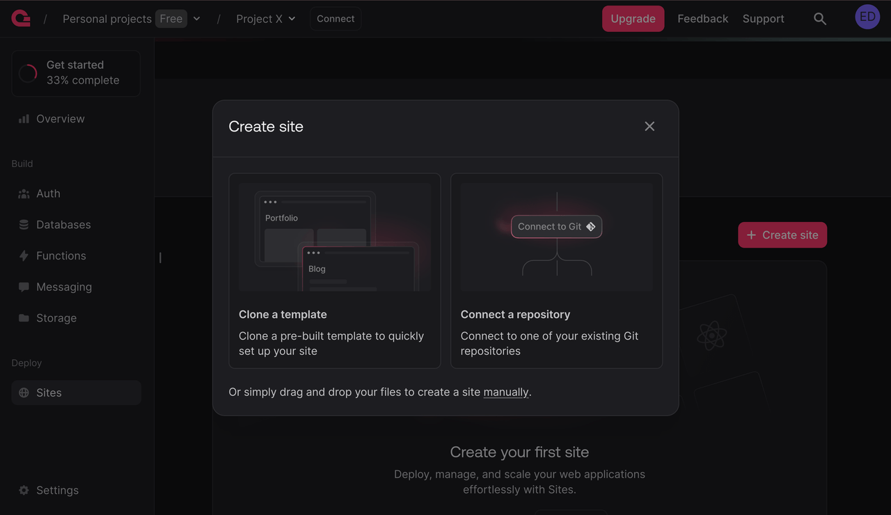Building with Appwrite Sites templates - Appwrite